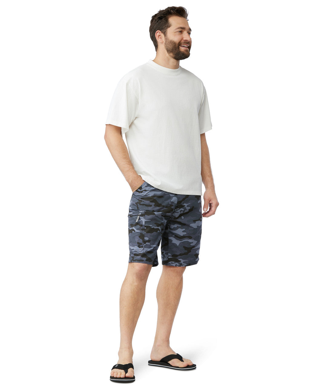 Men's 21" Charcoal Camo Ripstop Cotton Walkshort | Maui Rippers