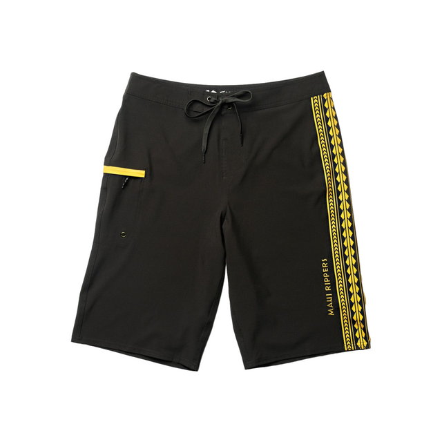 Men's Extra Long 24" Niho Manu Black Yellow | Maui Rippers