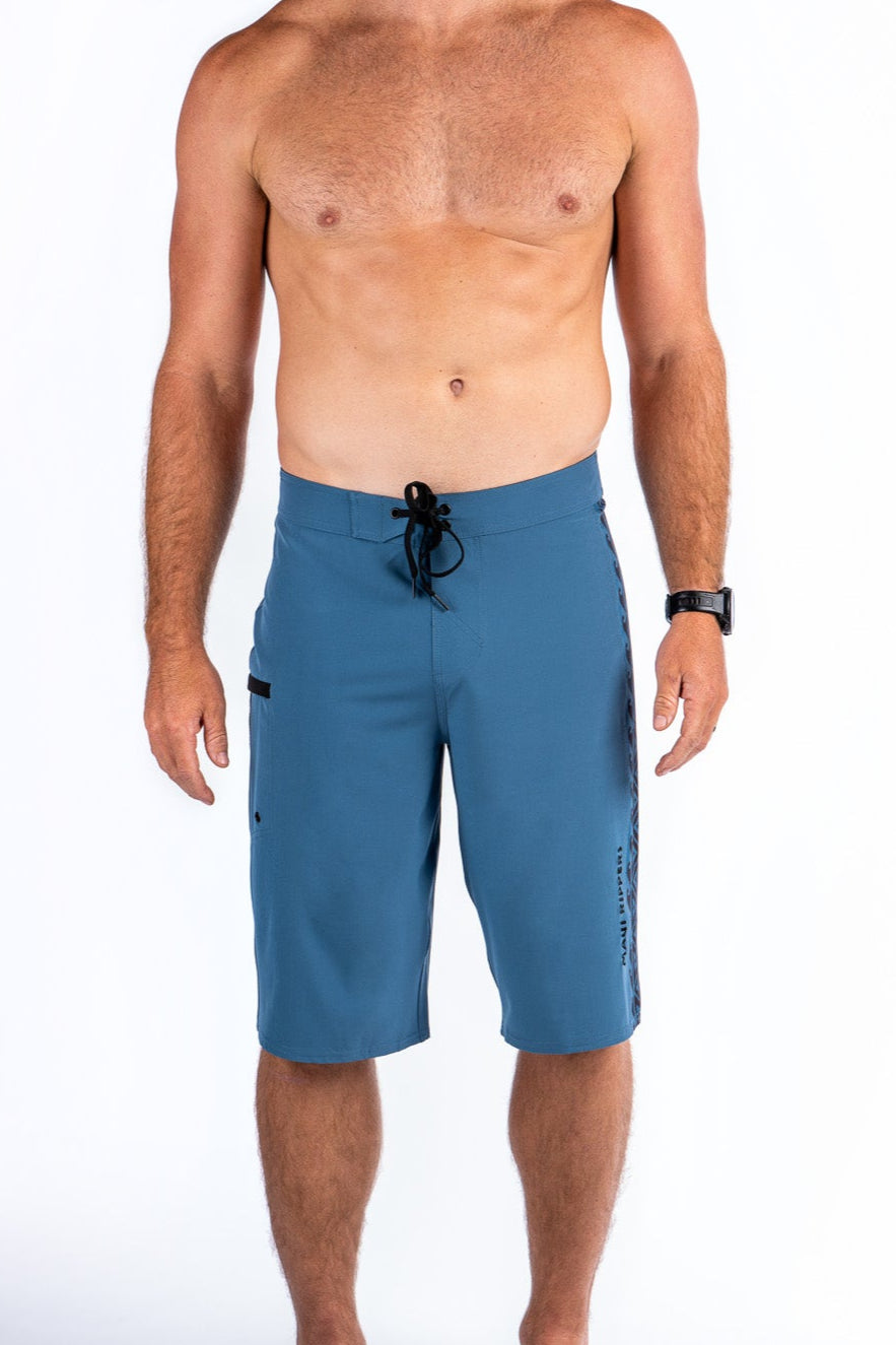 Men's Extra Long 24" Niho Mano Boardshorts - Offshore Blue | Maui Rippers